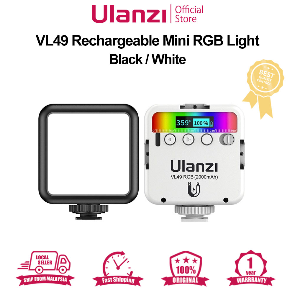 Ulanzi VL49 Rechargeable Mini RGB Light | Shopee Malaysia