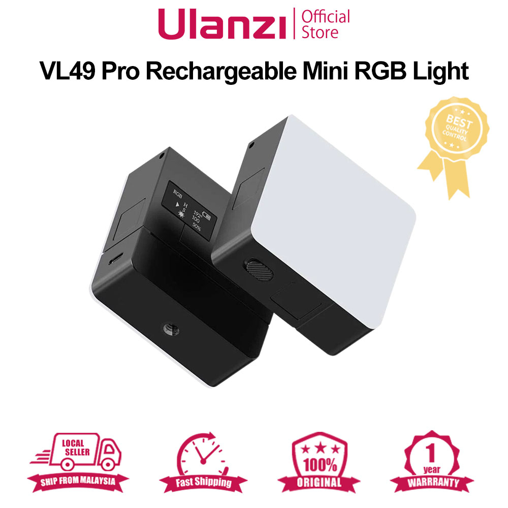 Ulanzi VL49 Pro Rechargeable Mini RGB Light B01001 | Shopee Malaysia