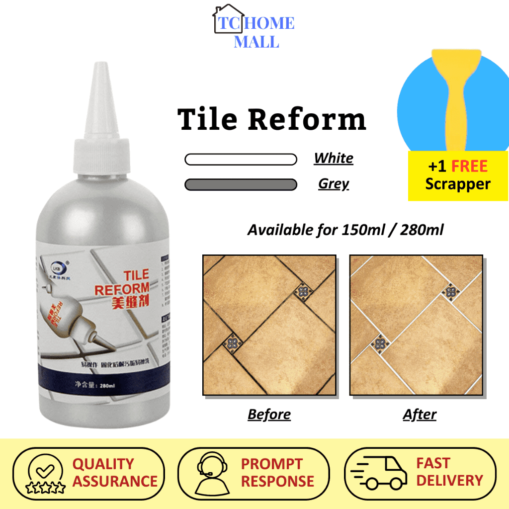 Tile Reform Gap Mozek Tile Repair Glue 150ml/280ml Sealant Fix Grey ...