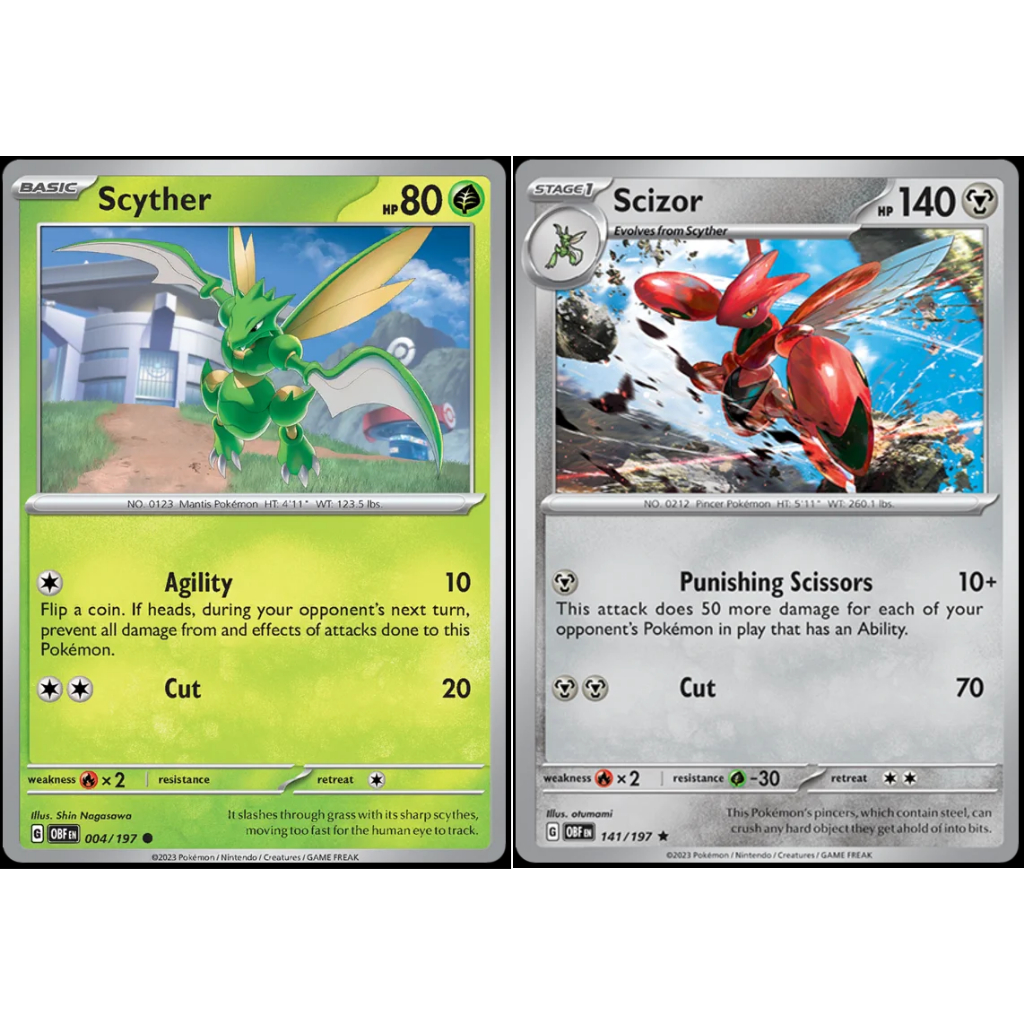 Pokemon TCG: Obsidian Flames - Scyther / Scizor | Shopee Malaysia