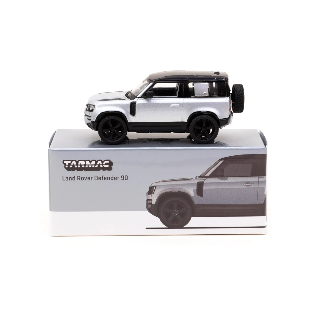Tarmac Works 1/64 Land Rover Defender 90 - Silver Metallic (GLOBAL64 ...
