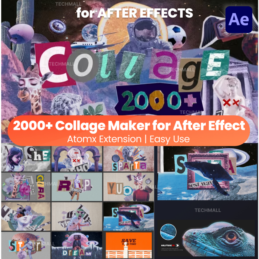2000+ Collage Maker Graphics & Element for After Effects | Atomx ...