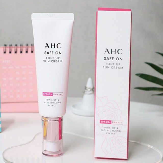 【现货】AHC Safe On Tone Up Sun Cream SPF 50+PA++++ 50ml 柔光润色隔离防晒乳 | Shopee Malaysia
