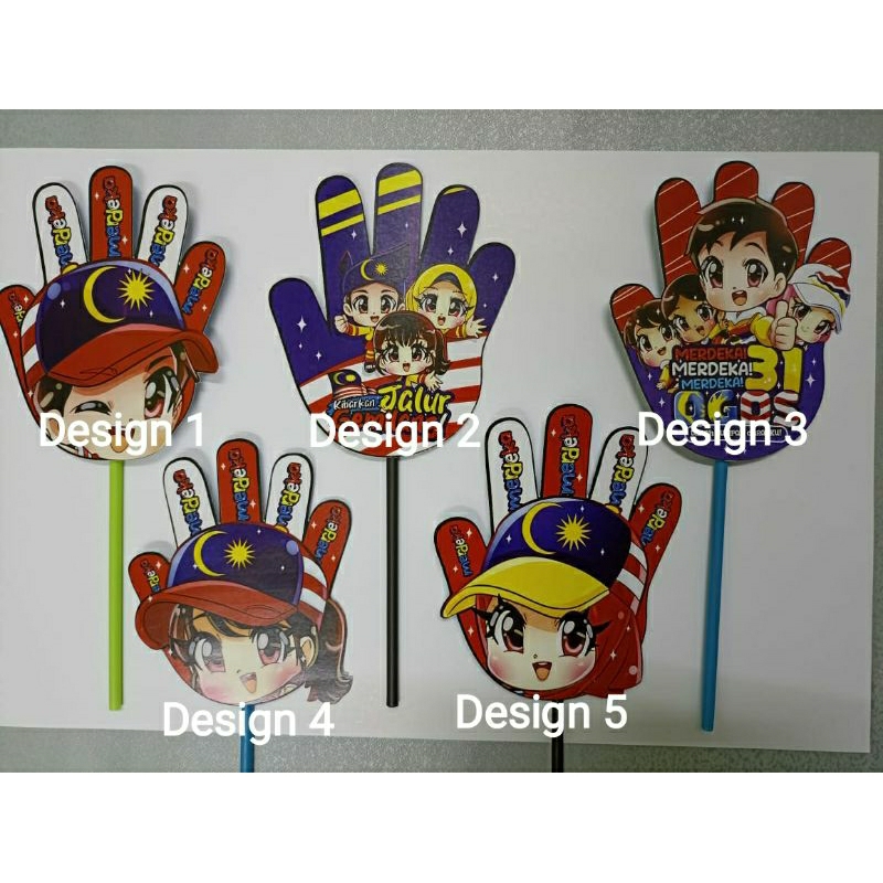 Props Merdeka Kertas Keras Tebal Prop Tangan Hari Merdeka 2023 ...
