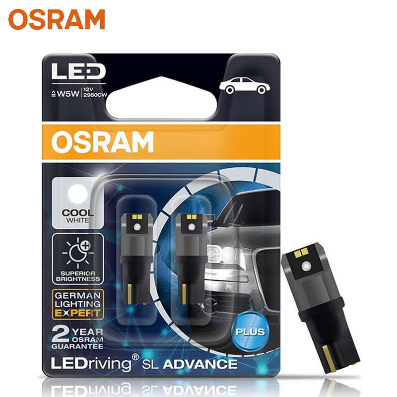 Osram Narva Blaupunkt LED T10 12V 1W Cool White 6000K OEM Bulbs,License ...