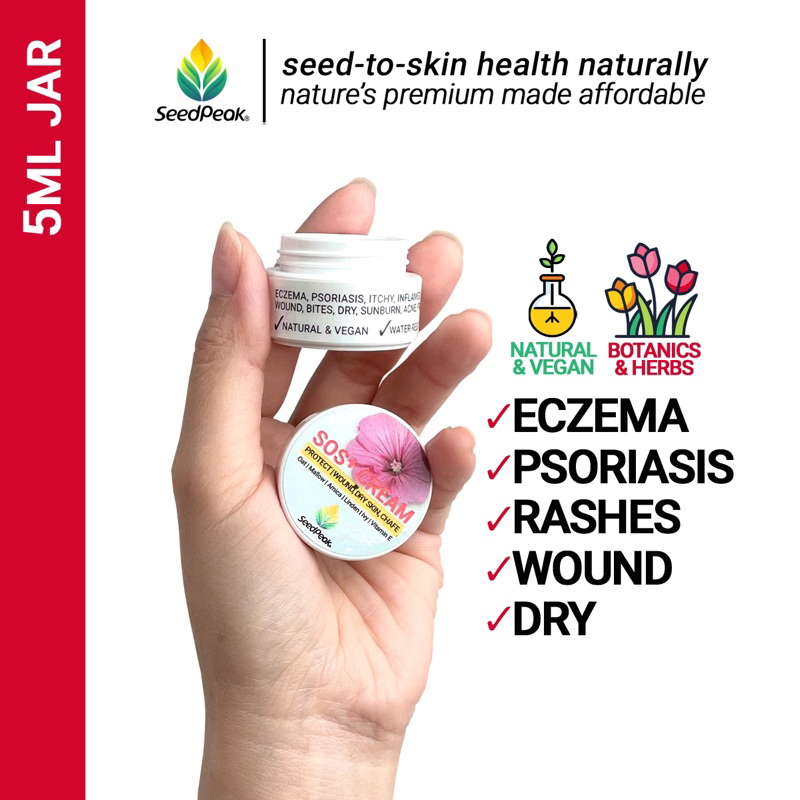 SeedPeak SOS Cream | Eczema Cream No Steroids Ekzema Treatment Krim ...
