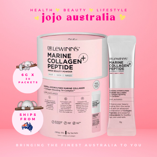 DR. LEWINN'S Marine Collagen Peptide+ Inner Beauty Powder (30 packets x ...