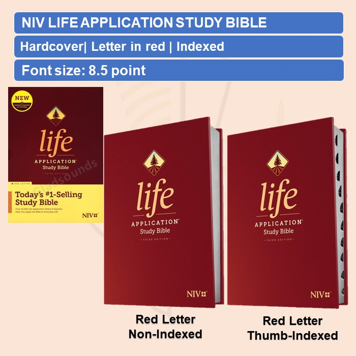 NIV Life Application Study Bible | Hardcover | Red Letter | Indexed ...