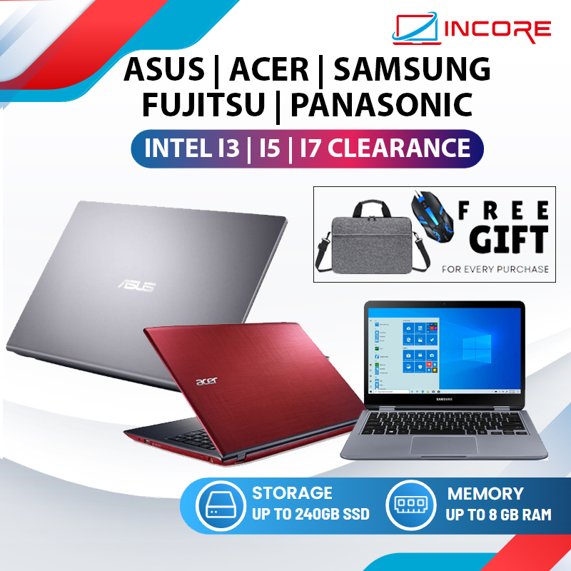 ACER / SAMSUNG / ASUS / PANASONIC Budget Laptop Intel I3 I5 I7 Budget ...