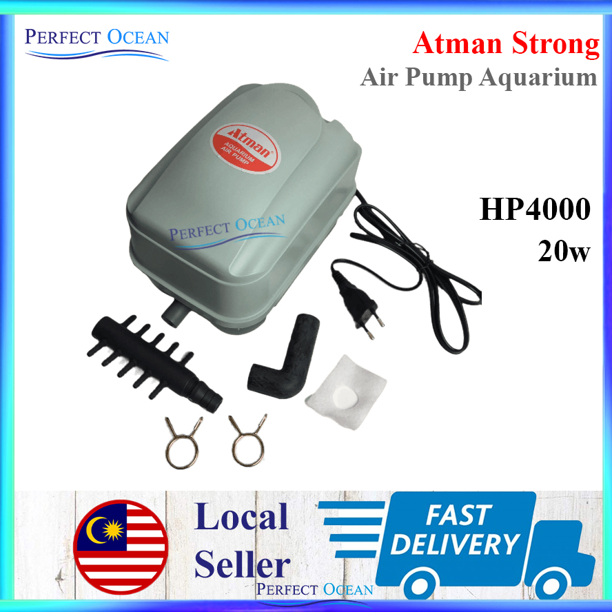 Atman Powerful Air Pump Aquarium HP4000 HP8000 Oxygen Air Blower Fish ...