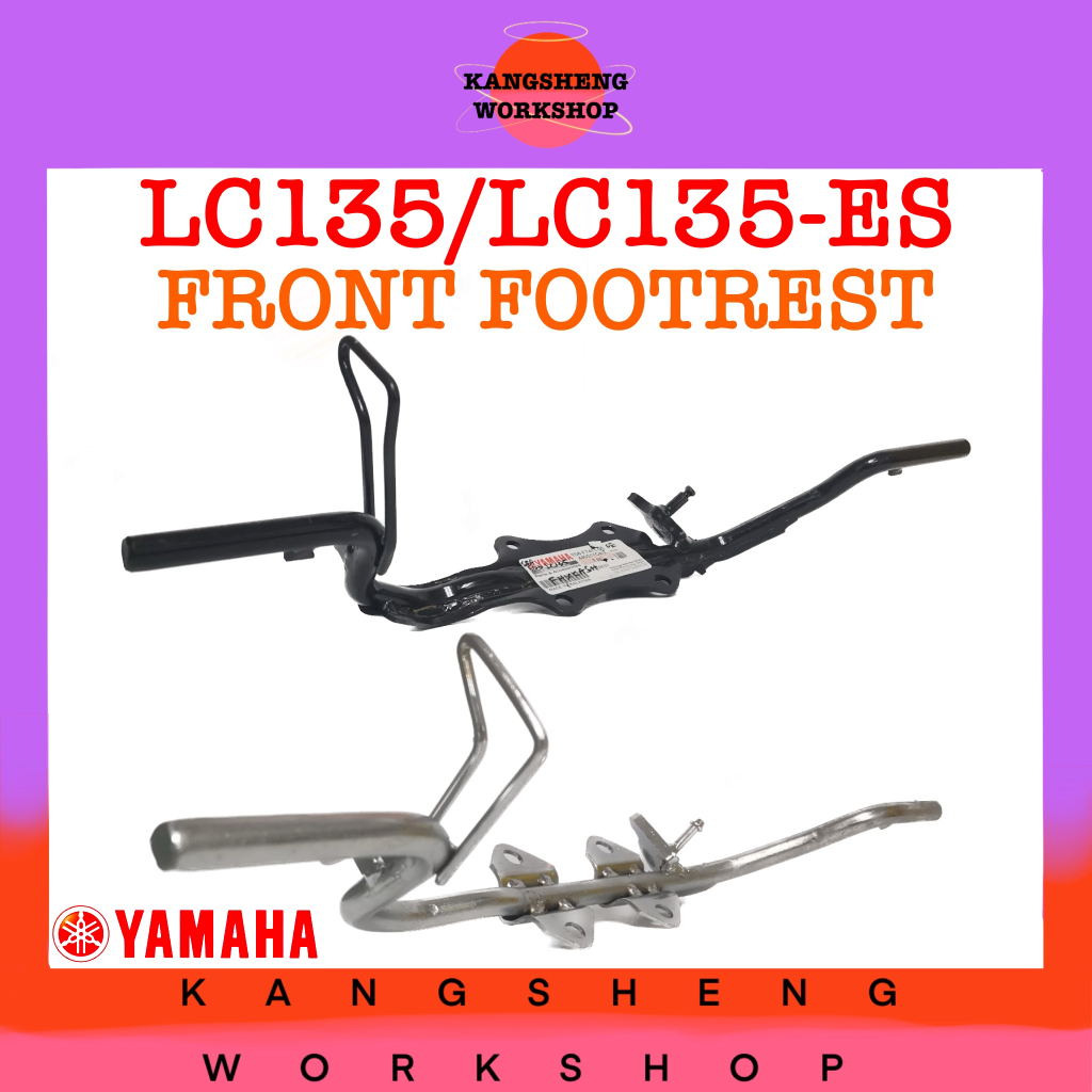 YAMAHA LC135/LC135-ES FRONT FOOTREST (ORIGINAL/NORMAL) ~ *BLACK/CHROME* (OLD/NEW) (V2/V3/V4/V5 ...