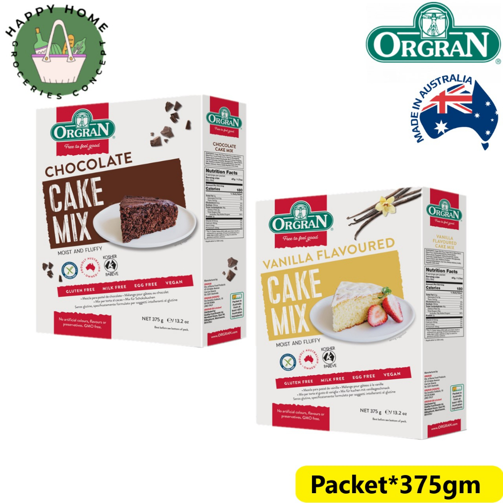 Orgran Gluten Free Milk Free Egg Free Vegan Vanilla Cake Mix ...