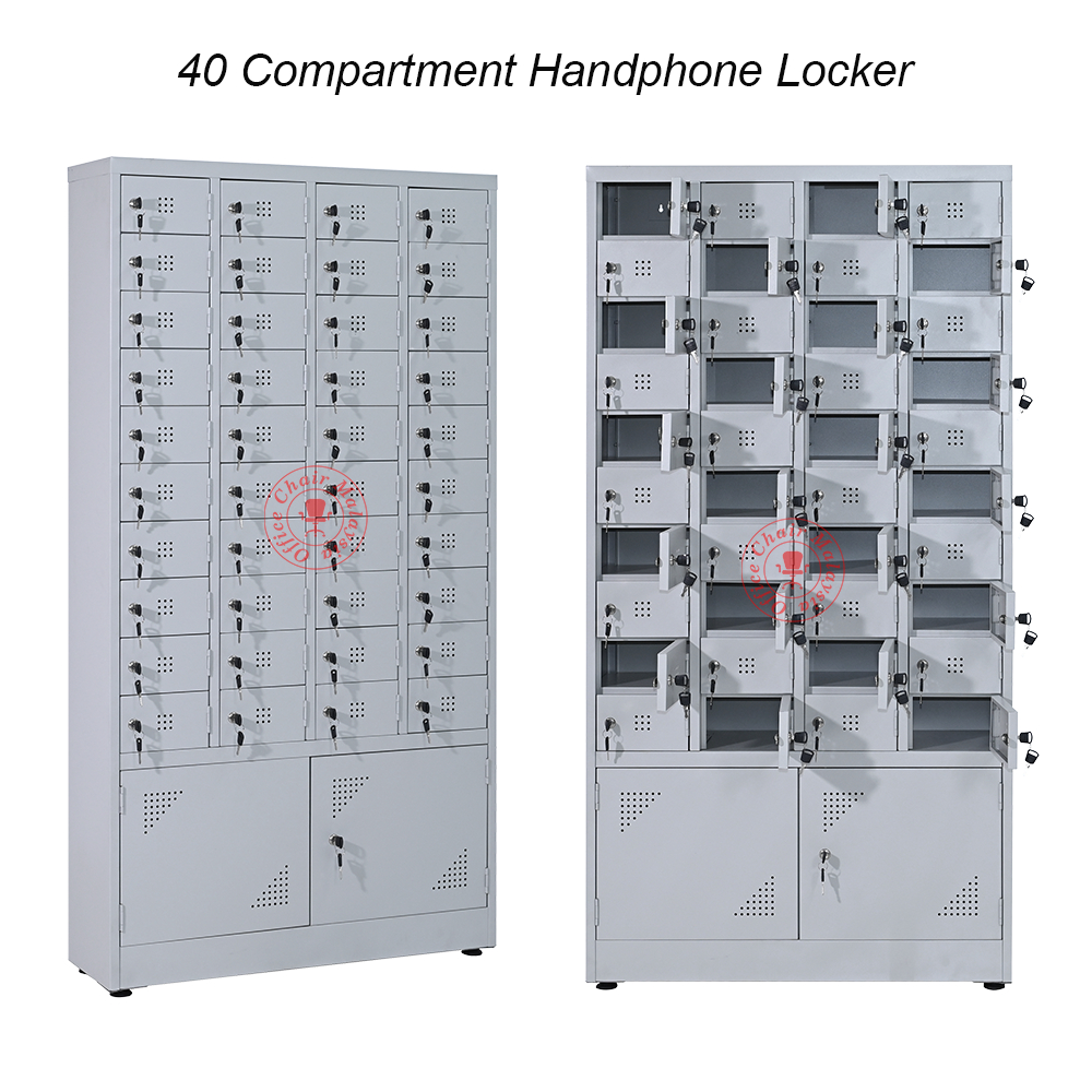 Steel Locker 40 Compartment / Handphone Locker / Loker Besi / Almari ...