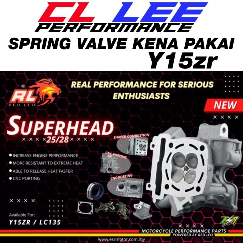 HEAD RED LEO CNC LC135 Y15 SIZE 19 22 20 23 22 25 23 26 24 27 25 28 MM ...