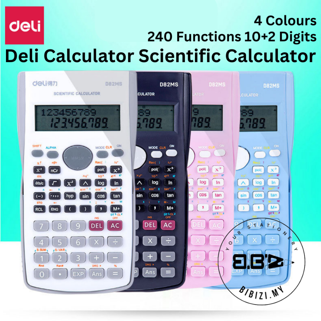 Deli Calculator Scientific Calculator Problem-Solving With Slide Cover 240 Functions 10+2 Digits ...