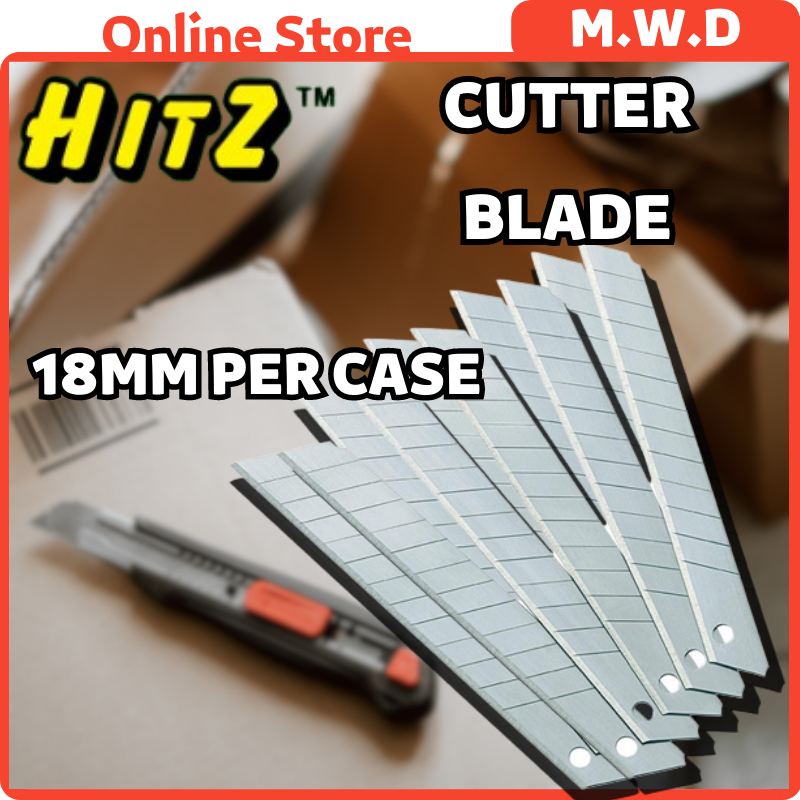 Utility Knife Cutter Blade Refill Cutting Paper Blade Spare 18mm Mata Pisau 10PCS | Shopee Malaysia