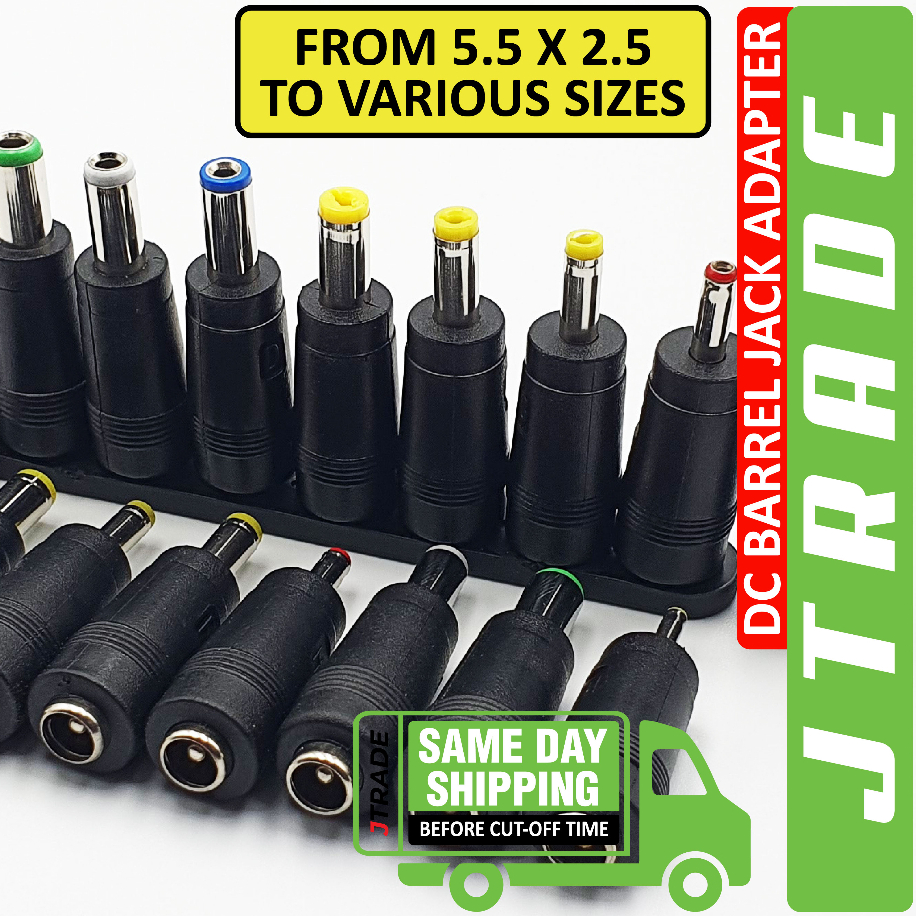 DC Power Supply Barrel Jack Connector Adapter Converter 5525 or 5521 to ...