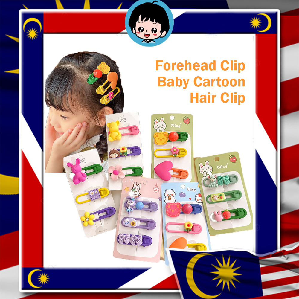 Children's forehead clip Klip dahi kanak-kanak kartun kepit rambut ...