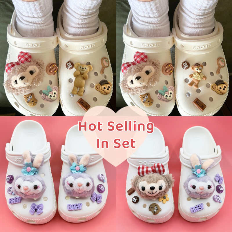 Crocs shoe DIY button charm cute cartoon jibbitz 3d set sandal shoe ...