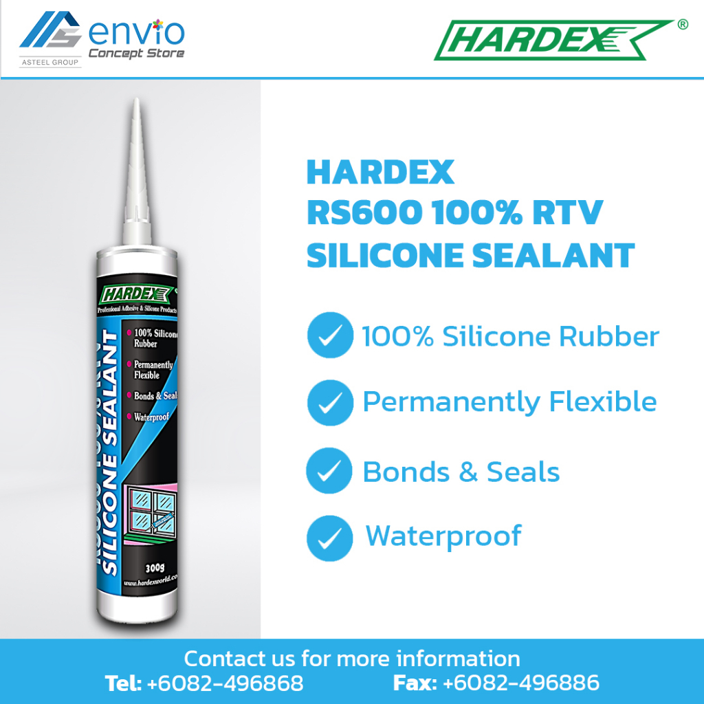 【HARDEX】RS600 100% RTV Silicone Sealant (RS600C) | Shopee Malaysia