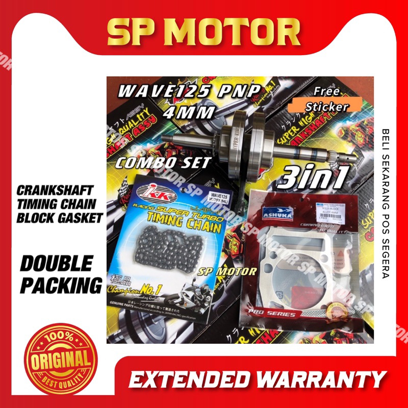 [READY] COMBO SET WAVE125 WAVE 125 CRANKSHAFT JEK 4MM JACK UP 4MM PNP ...