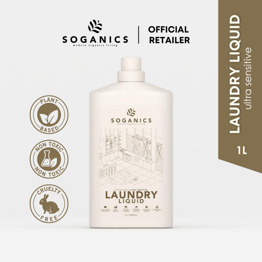 SOGANICS Ultra Sensitive Laundry Liquid (1L) | Shopee Malaysia