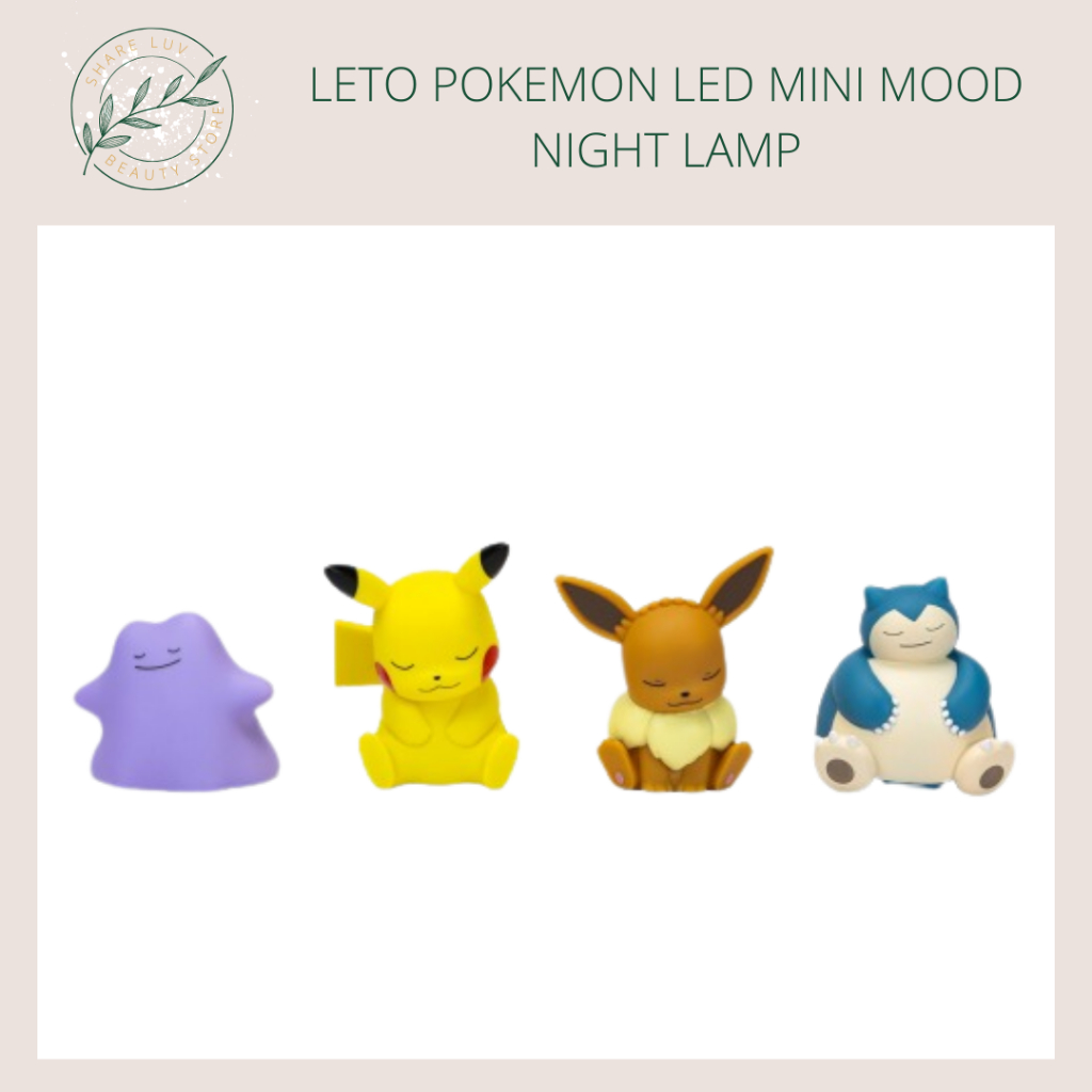 [Ready Stock] Leto Pokemon LED Mini Mood Night Lamp Pikachu / Ditto ...