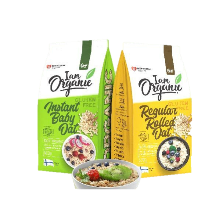 NHF Gluten Free Organic Instant Baby Oat/Regular Rolled Oat (500g ...