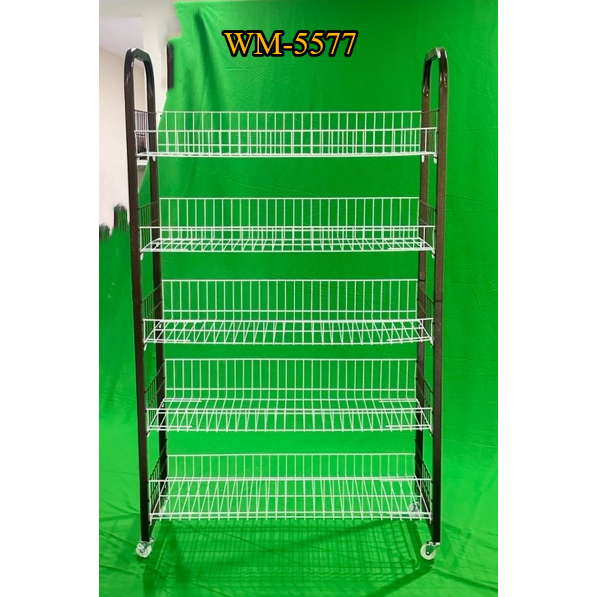 (Ready Stock) Super Heavy Duty 5 Tier Rack with roller /5 Tingkat Rak ...