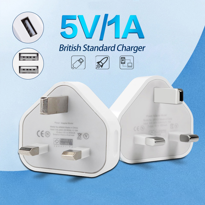 UK Plug Dual USB doorLink Charger 5V2A Universal Travel Charging Head ...