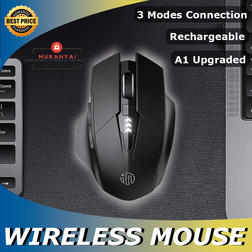 Wireless Rechargeable Mouse Inphic M6P 2.4G 500mAh Battery Indicator ...