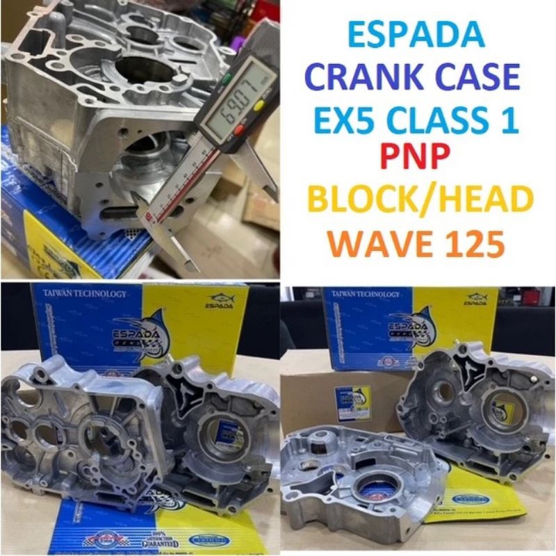 EX5 CLASS 1 CRANK CASE CRANKCASE PNP BLOCK HEAD WAVE 125 (HOLE 69MM) ESPADA ENGINE COVER CLASS1 ...