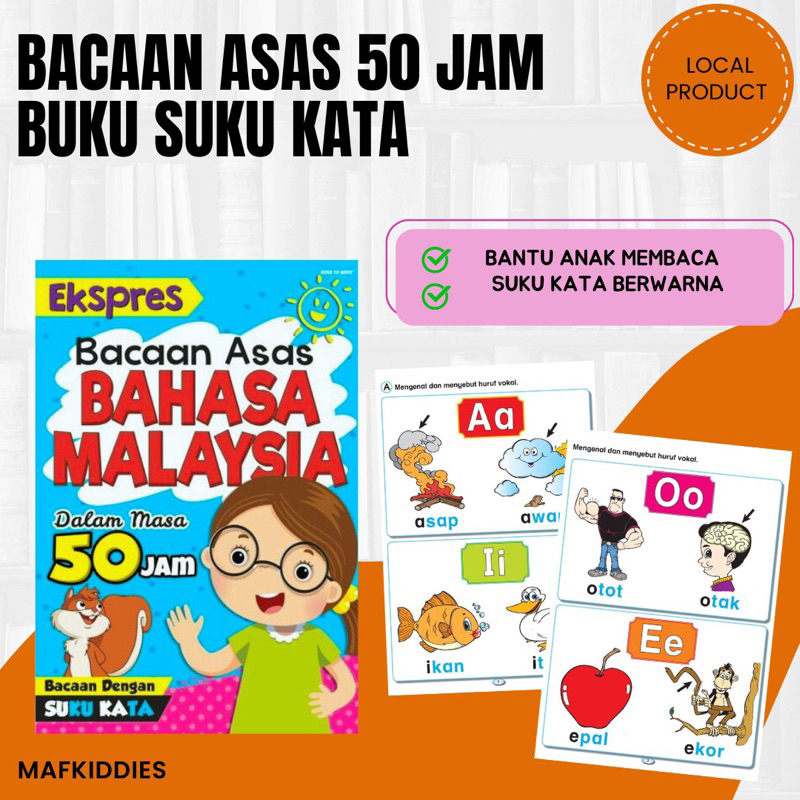 MOMMYHAPPY BUKU EKSPRESS BACAAN ASAS BAHASA MALAYSIA 50 JAM SUKU KATA ...