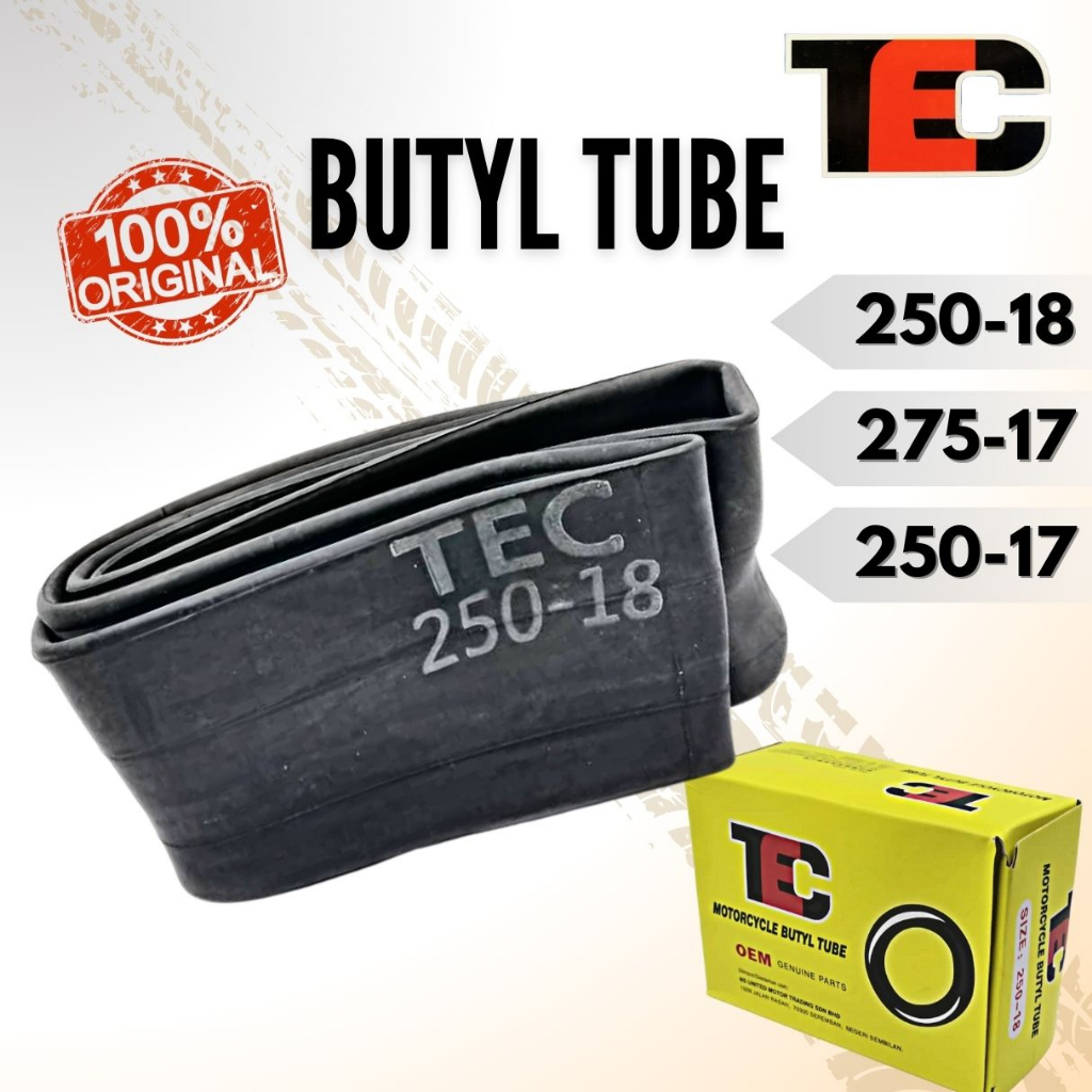 TEC Tiub Motosikal 17 Tube Motor Cycle Tayar Dalam 225 17 18 250 17 275 ...