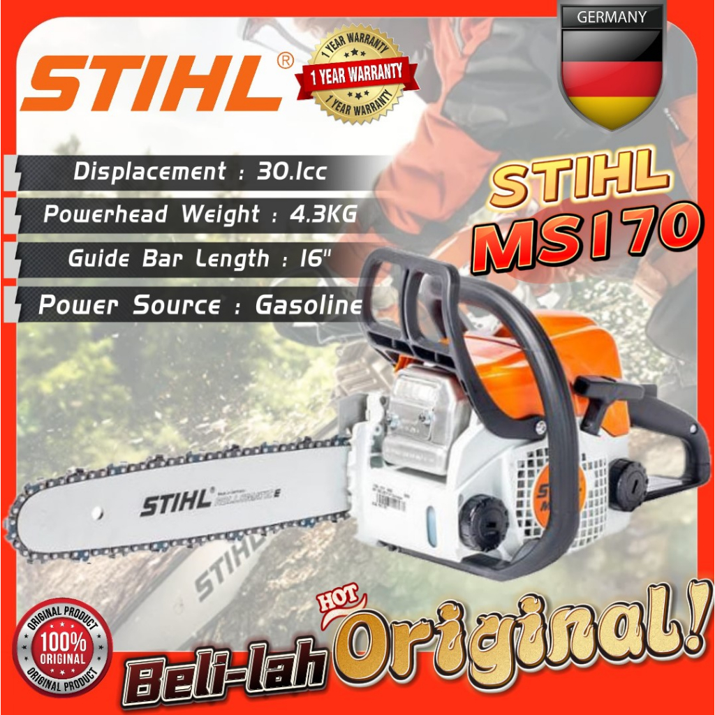 STIHL GERMANY MS170 16" Chain Saw 100% Original Mesin Potong Pokok(GERMANY) | Shopee Malaysia