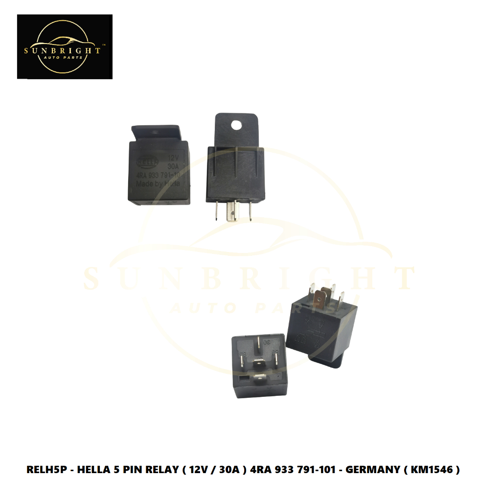 HELLA 5 PIN RELAY ( 12V / 30A ) 4RA 933 791-101 - GERMANY ( KM1546 ...