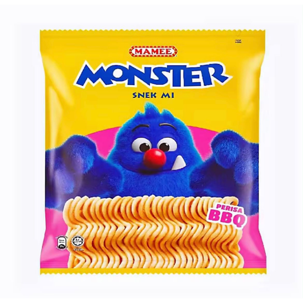 Mamee Monster Snek Mi Value Pack (8 packs x 25g) -BBQ | Shopee Malaysia