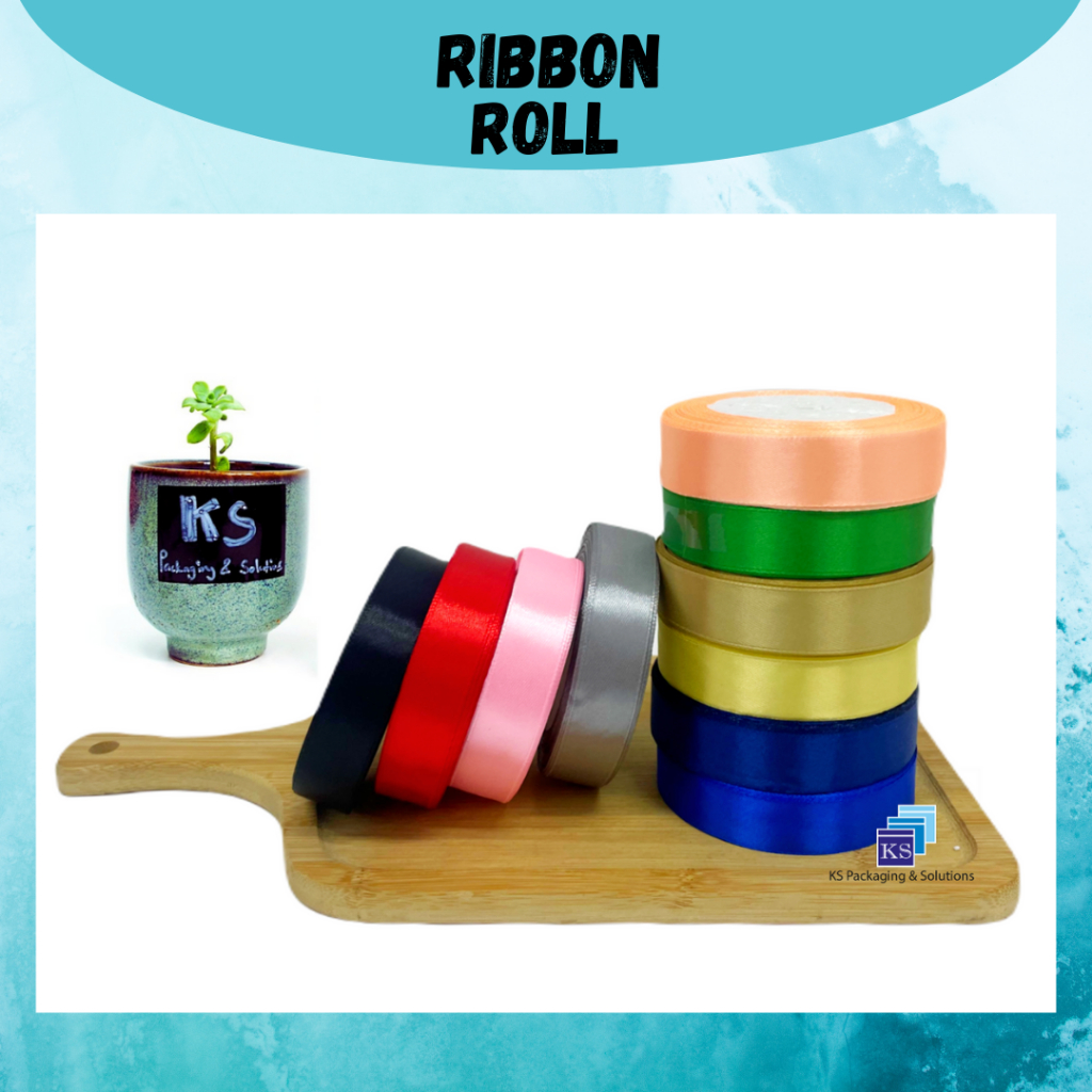 22m 2cm Satin Ribbon Riben Rebenribben Satint Flower Bouquet Wrapping Decoration Birthday