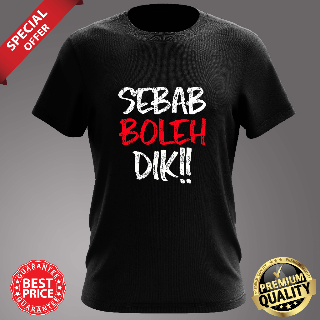 🔥 BAJU TROLL MEME 🔥 SEBAB BOLEH DIK ROUND NECK COTTON T-SHIRT | Shopee ...