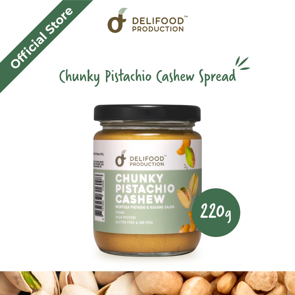 DeliFood Chunky Pistachio Cashew Spread 220g (Mentega Pistasio & Gajus) | Shopee Malaysia
