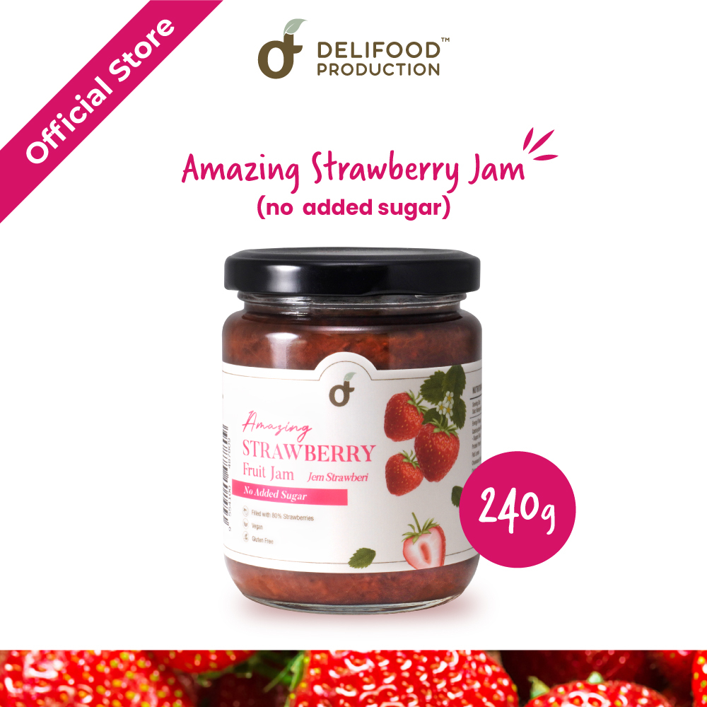 DeliFood - Amazing Strawberry Jam 240g Jem Strawberi (Fruktosa Semula Jadi) | Shopee Malaysia