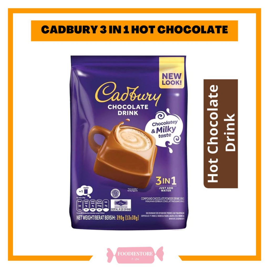 Cadbury 3 In 1 Hot Chocolate Drink 13s* 30g | Shopee Malaysia