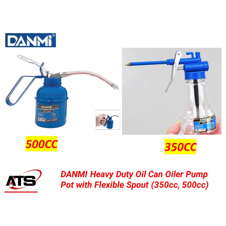 DANMI Heavy Duty Oil Can Oiler Pump Pot with Flexible Spout (350cc ...