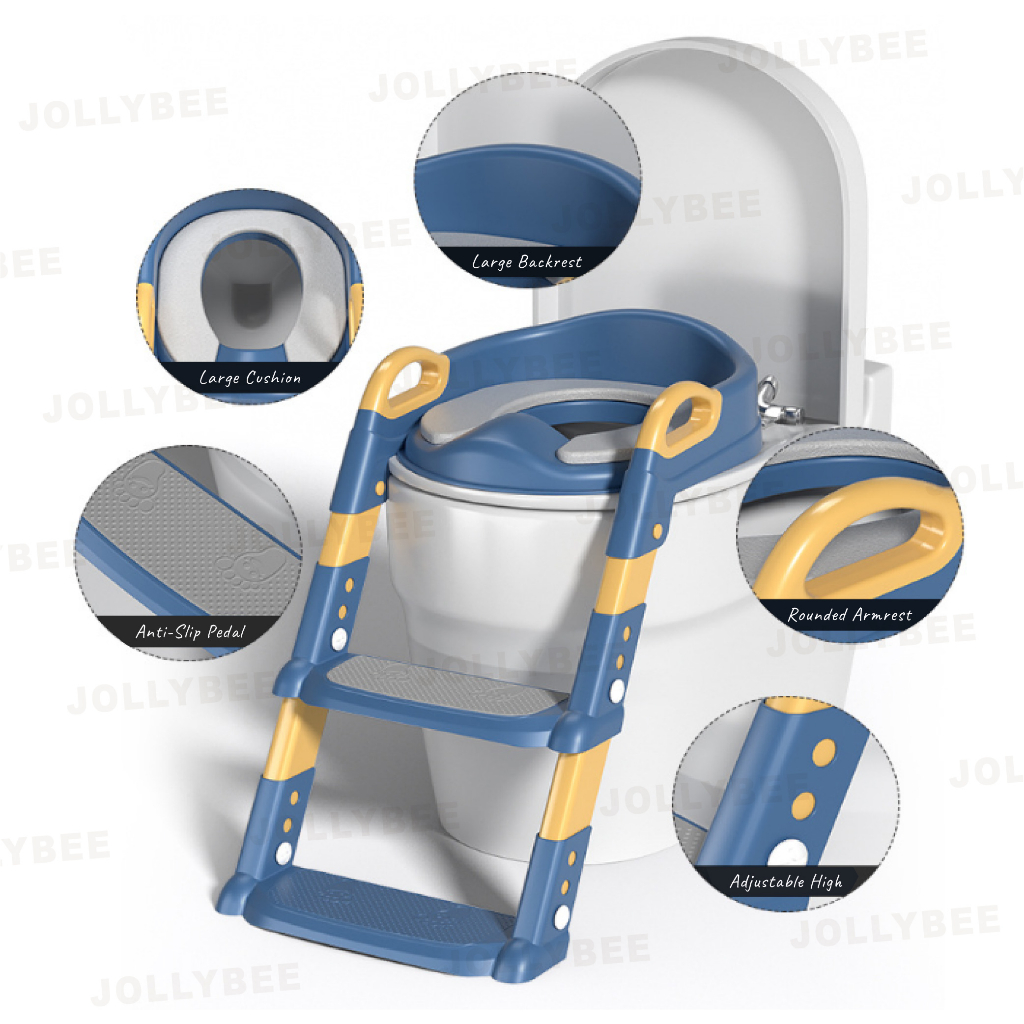 Jollybee Foldable Potty Seat Training Adjustable Potty Toilet Bowl with ...