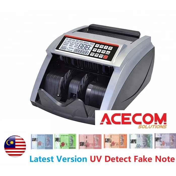 UV RM Note Bill Currency Money Counter Mesin kira duit kertas wang bank ...