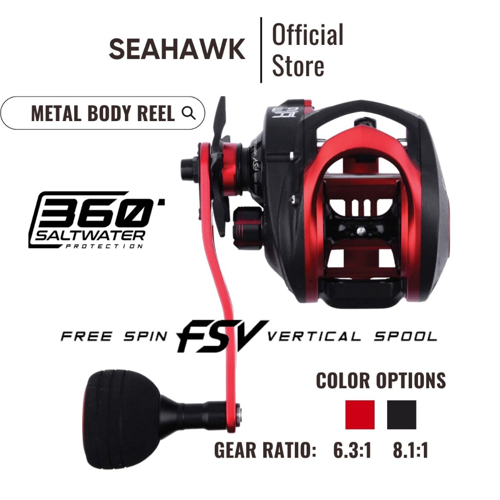 Team Seahawk Camelot SW METAL BODY | FSV Spool | Gear Ratio 8.1:1/6.3:1 ...