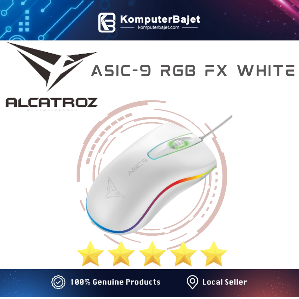 ALCATROZ ASIC-9 RGB FX WHITE RGB GAMING MOUSE BUDGET HIGH RESOLUTION ...