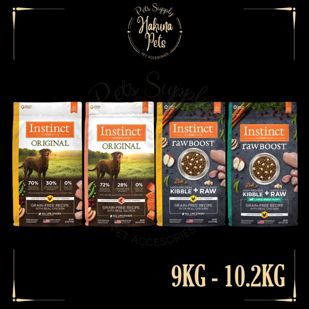 Instinct Dog Raw Boost / Original / Limited Ingredient Grain-Free Recipe 9KG - 10.2KG Dry Dog ...