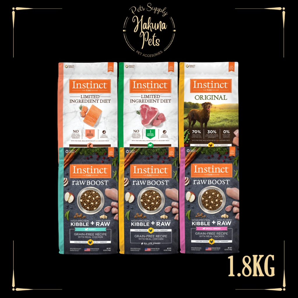 Instinct Dog Raw Boost / Original / Limited Ingredient Diet Grain-Free ...