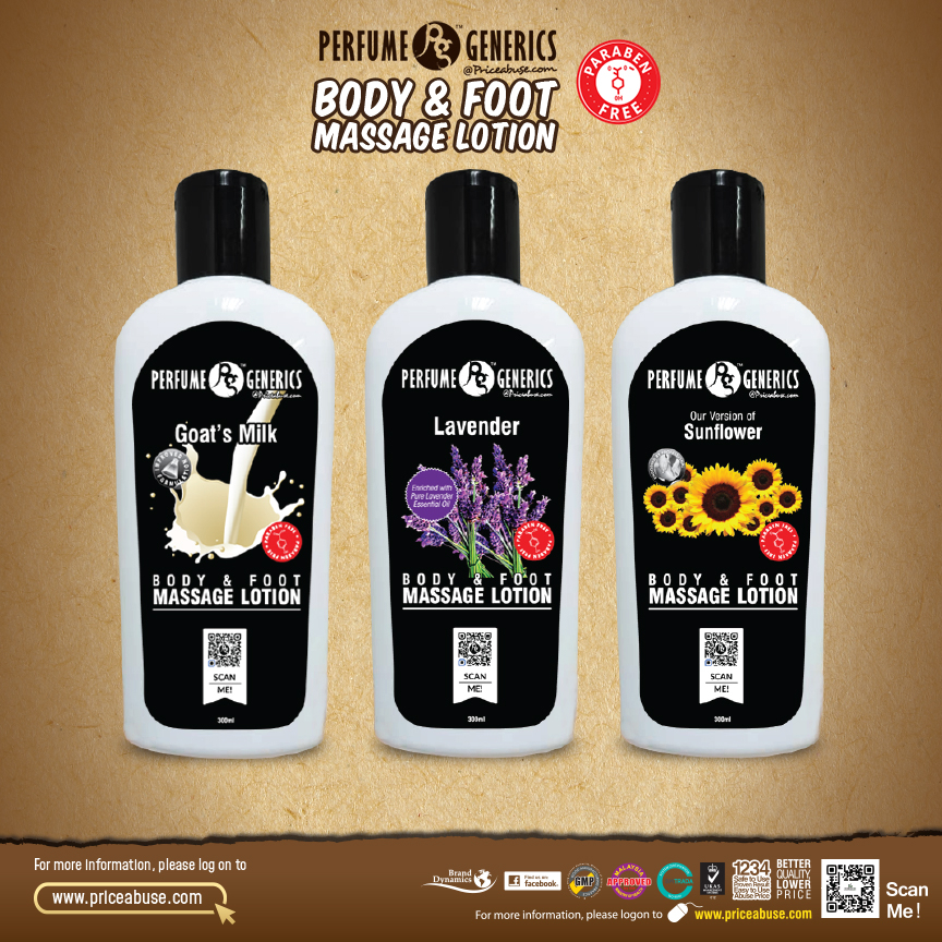 PERFUME GENERICS BODY AND FOOT MASSAGE LOTION 300ML | Shopee Malaysia